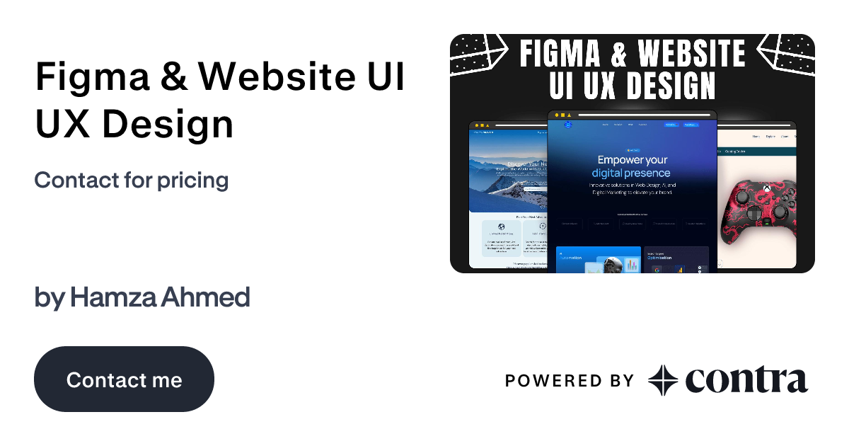 Figma & Website UI UX Design by Hamza Ahmed