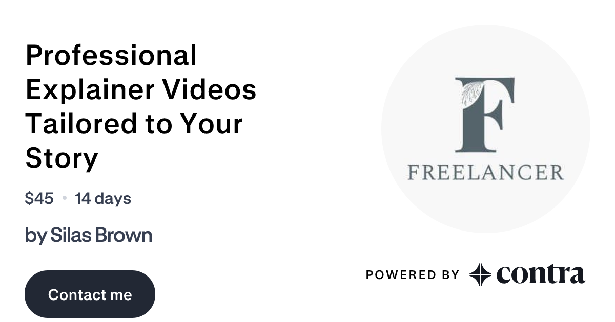 Professional Explainer Videos Tailored to Your Story by Silas Brown