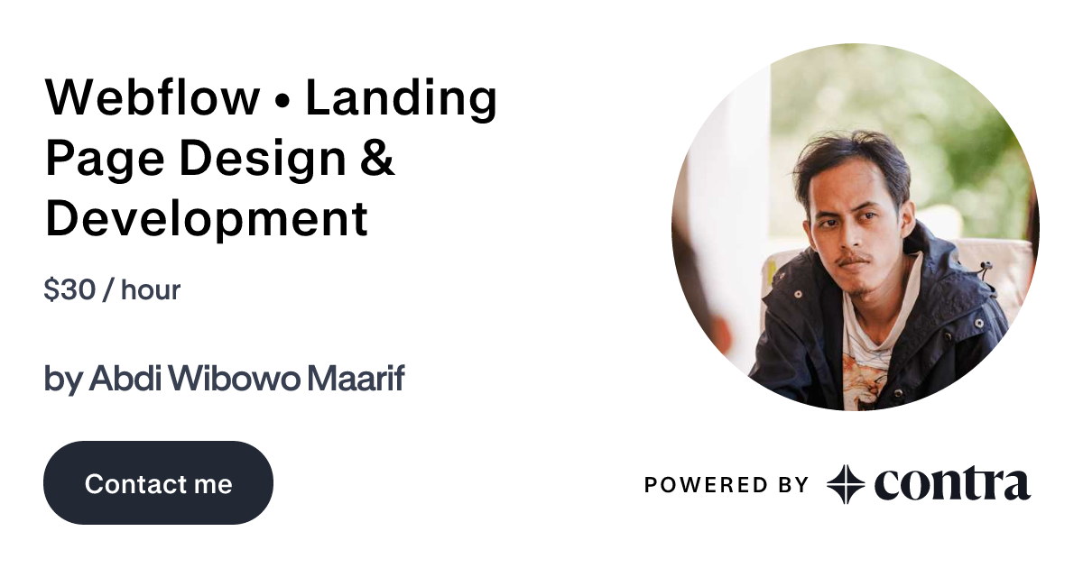 Webflow • Landing Page Design & Development by Abdi Wibowo Maarif