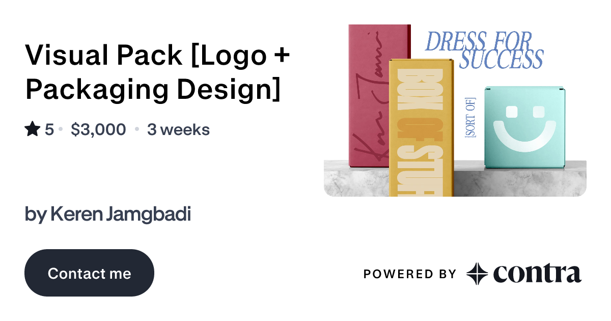 Visual Pack [Logo + Packaging Design] by Keren Jamgbadi