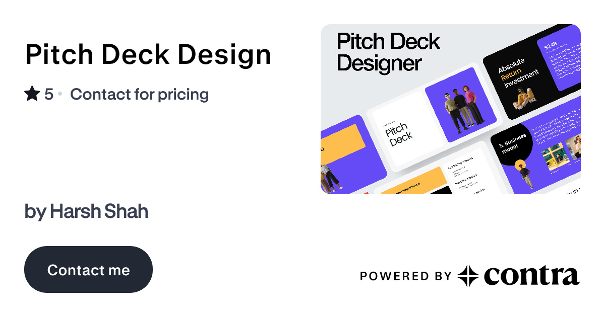 Pitch Deck Design by Harsh Shah