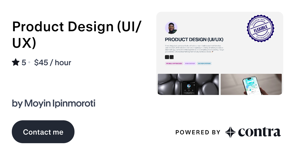 Product Design (UI/UX) by Moyin Ipinmoroti