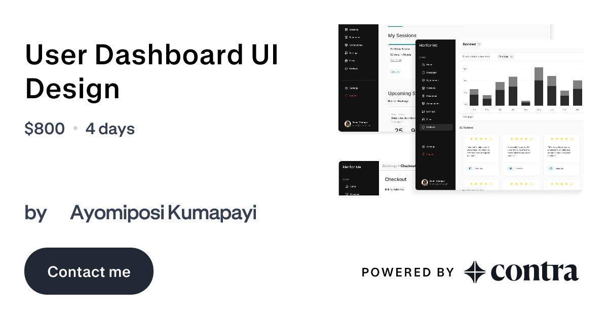 User Dashboard UI Design by ⚡️Ayomiposi Kumapayi