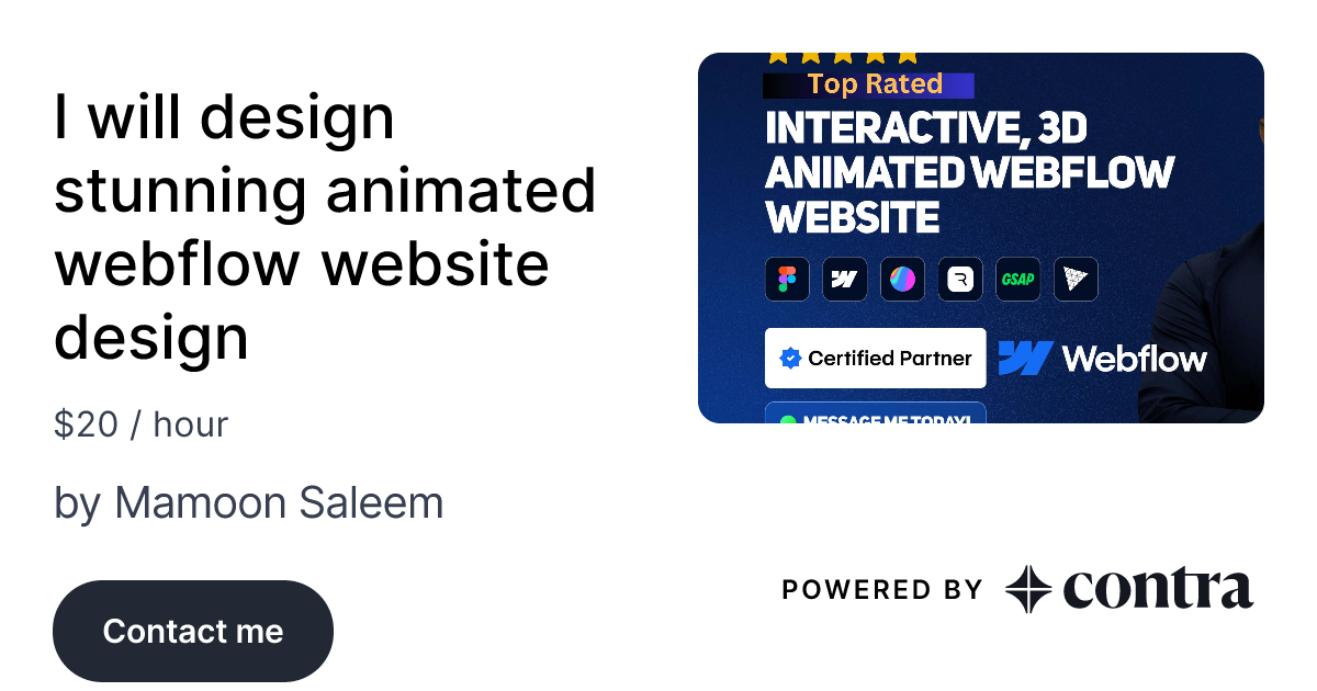 I will design stunning animated webflow website design by Mamoon Saleem I will design stunning animated webflow website design by Mamoon Saleem