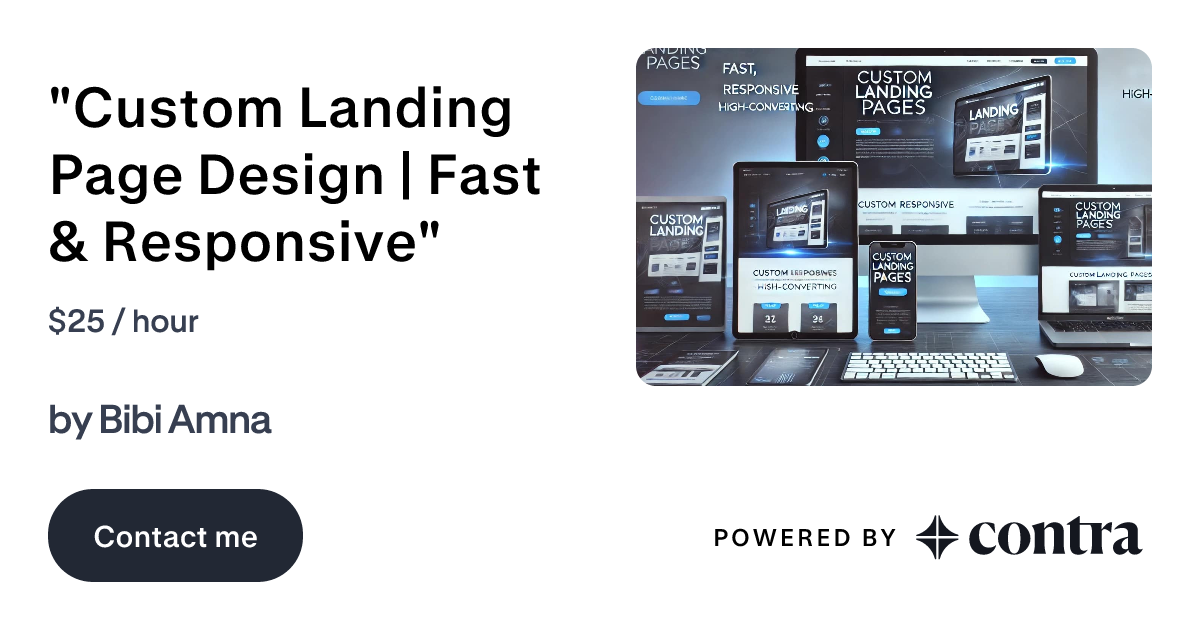 "Custom Landing Page Design | Fast & Responsive" by Bibi Amna