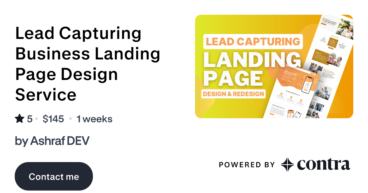 Pro Landing Page Design Service by Ashraf DEV