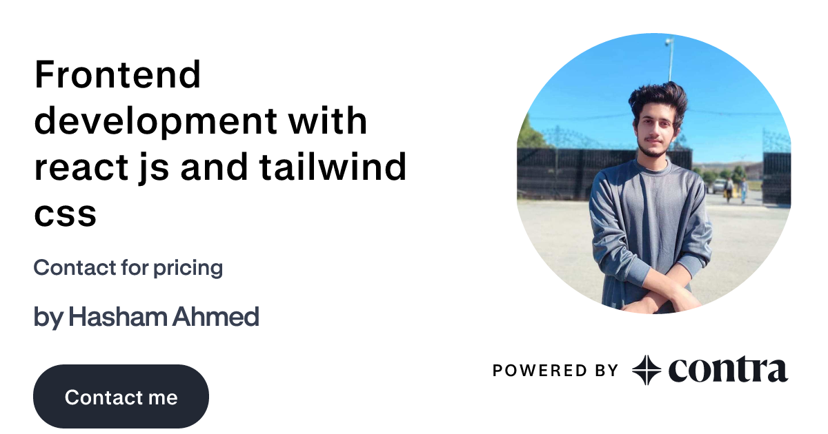 Frontend development with react js and tailwind css by Hasham Ahmed