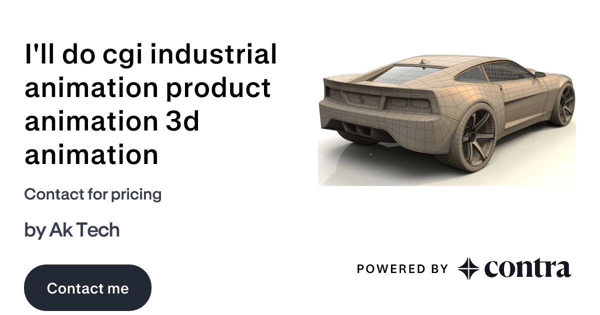 I'll do cgi industrial animation product animation 3d animation by Ak Tech