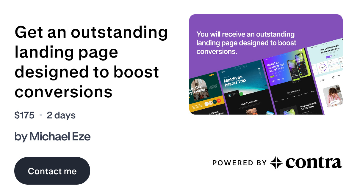 Get an outstanding landing page designed to boost conversions by ...