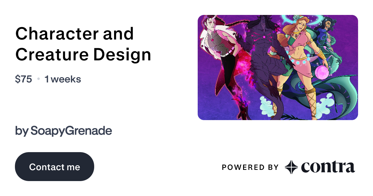 Character and Creature Design by SoapyGrenade