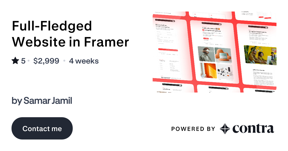 Full-Fledged Website in Framer by Samar Jamil
