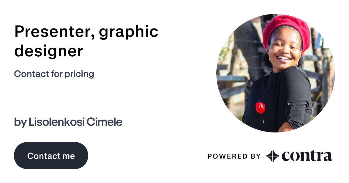 Presenter, graphic designer by Lisolenkosi Cimele