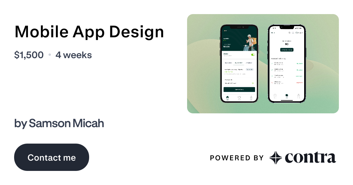 Mobile App Design by Samson Micah