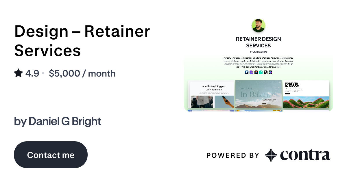 Retainer • Design Services by Daniel G Bright