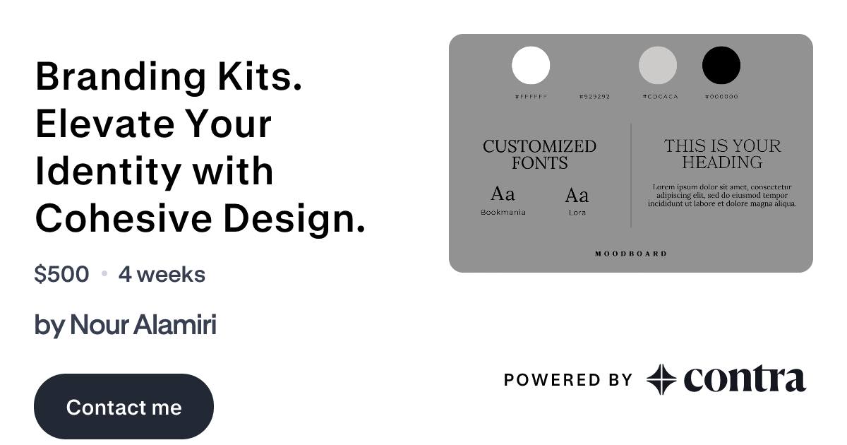Branding Kits. Elevate Your Identity with Cohesive Design. by Nour Alamiri
