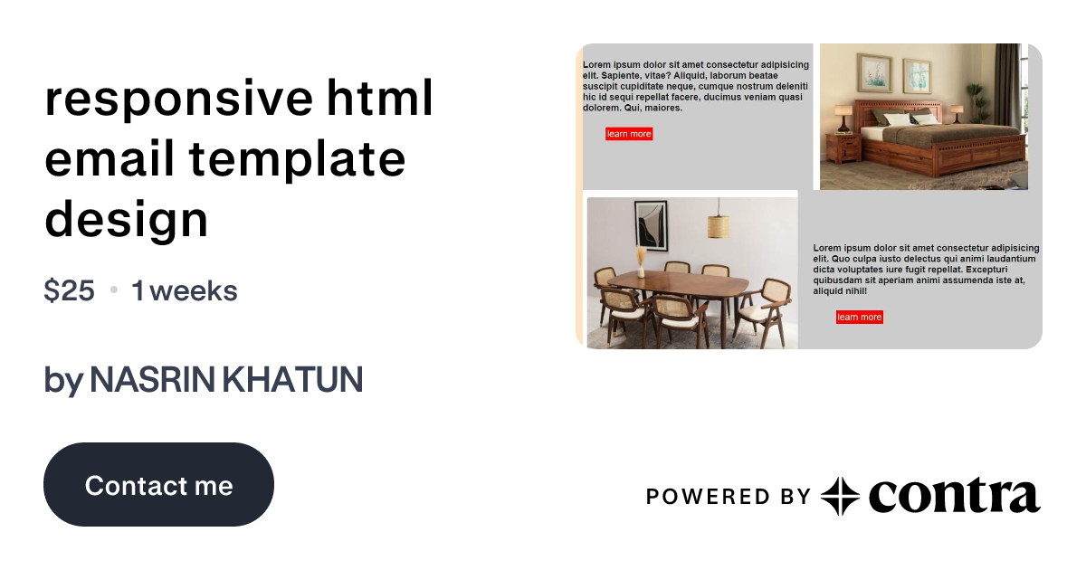 responsive html email template design by NASRIN KHATUN