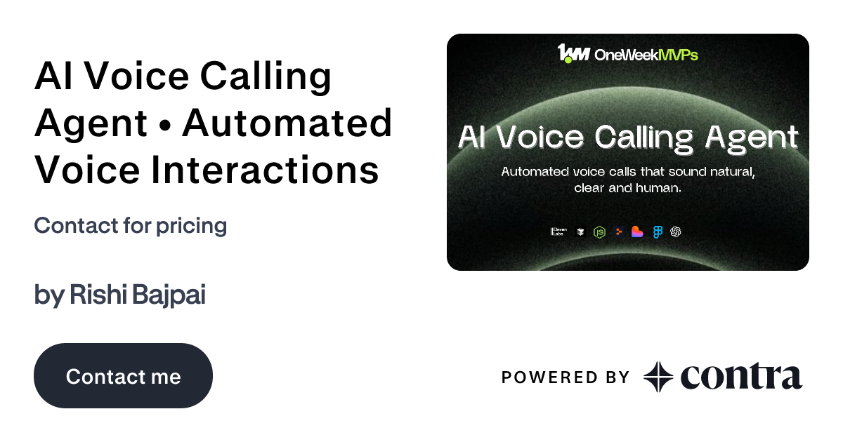 AI Voice Calling Agent • Automated Voice Interactions by Rishi Bajpai