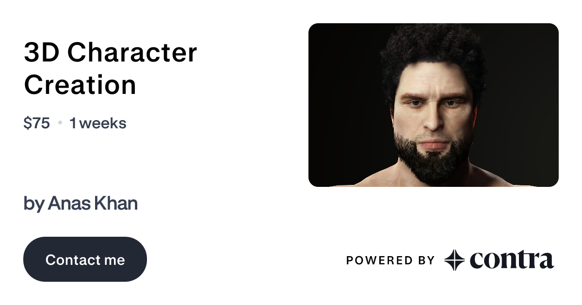 3D Character Creation by Anas Khan