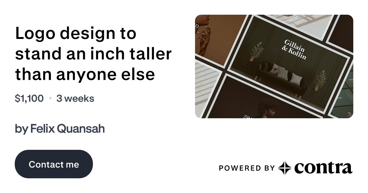 Logo design to stand an inch taller than anyone else by Felix Quansah
