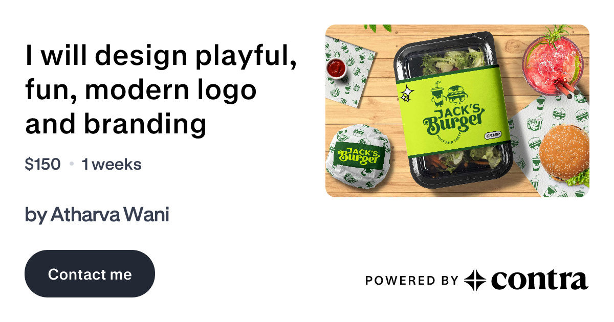 I will design playful, fun, modern logo and branding by Atharva Wani