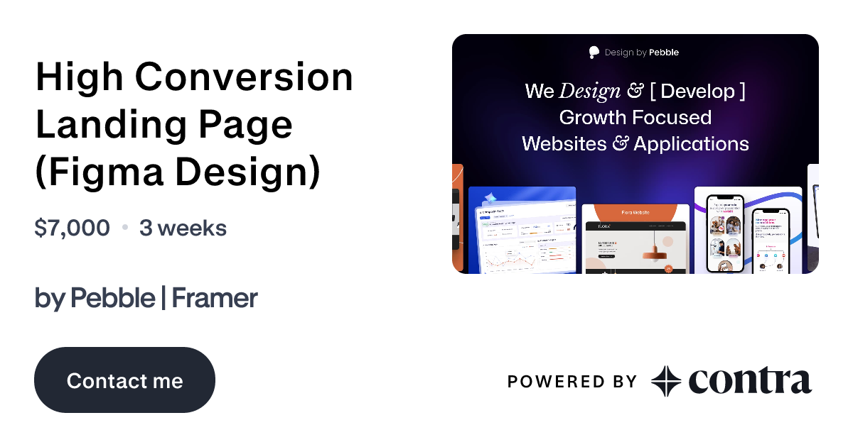 High Conversion Landing Page (Figma Design) by Abu | Framer