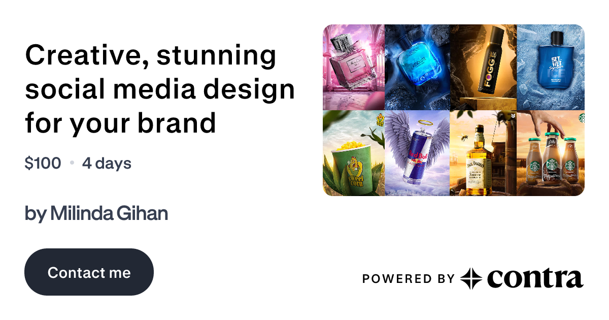 Creative, stunning social media design for your brand by Milinda Gihan