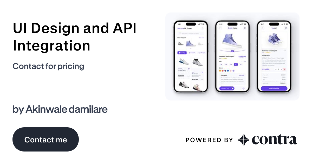 UI Design and API Integration by Akinwale damilare