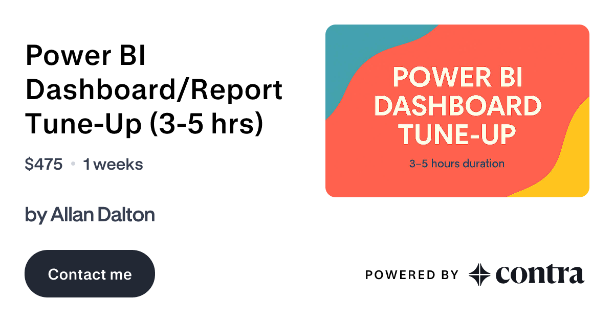 Power BI Report Development by Allan Dalton
