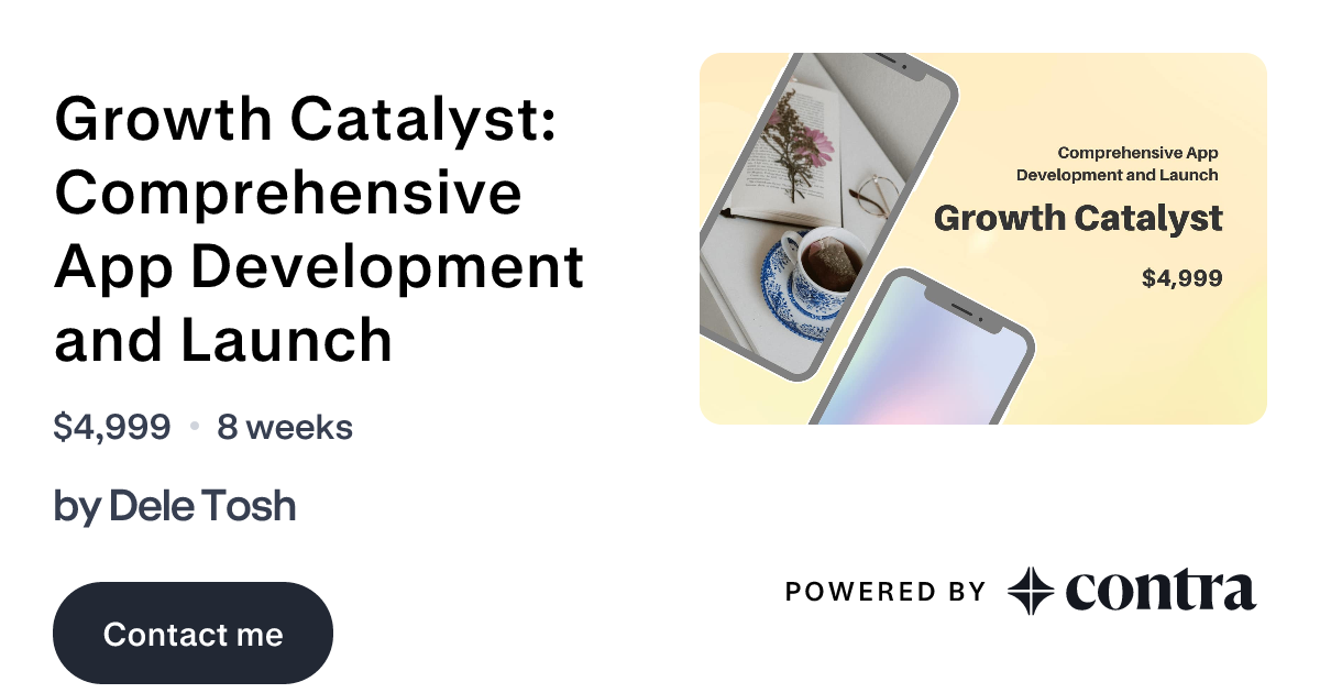 Growth Catalyst: Comprehensive App Development and Launch by Dele Tosh