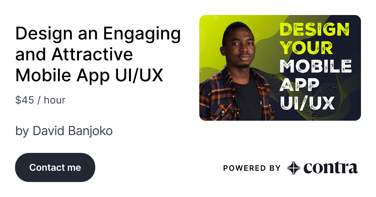 Design An Engaging And Attractive Mobile App Ui Ux By David Banjoko
