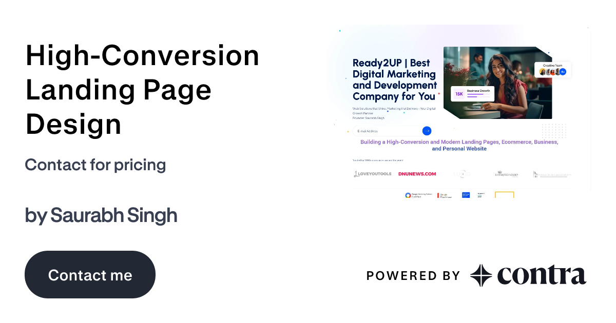 High-Conversion Landing Page Design by Saurabh Singh