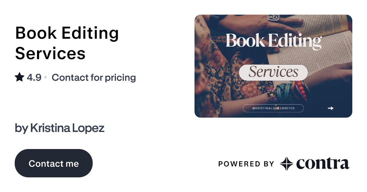 Book Editing Services by Kristina Lopez