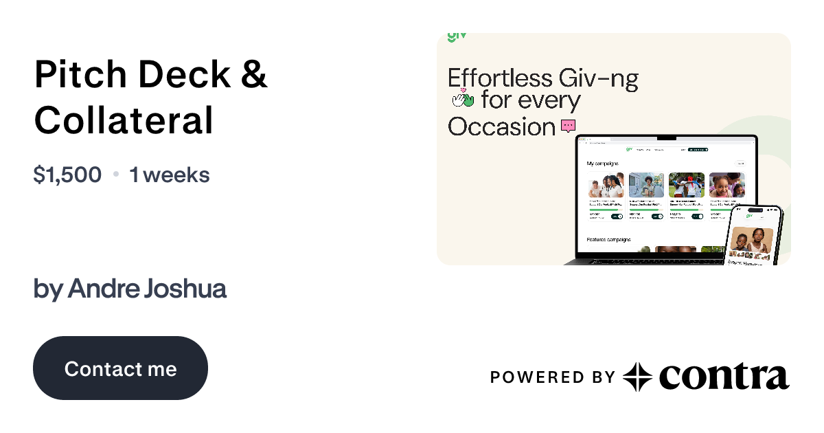 Pitch Deck & Collateral by Andre Joshua