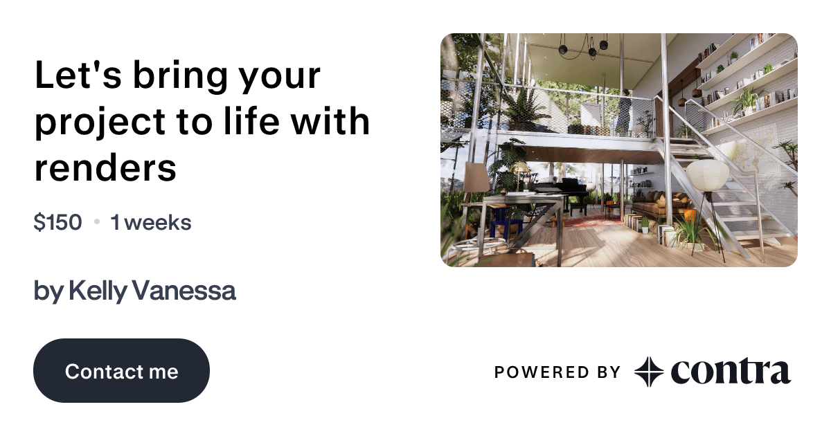 Let's bring your project to life with renders by Kelly Vanessa
