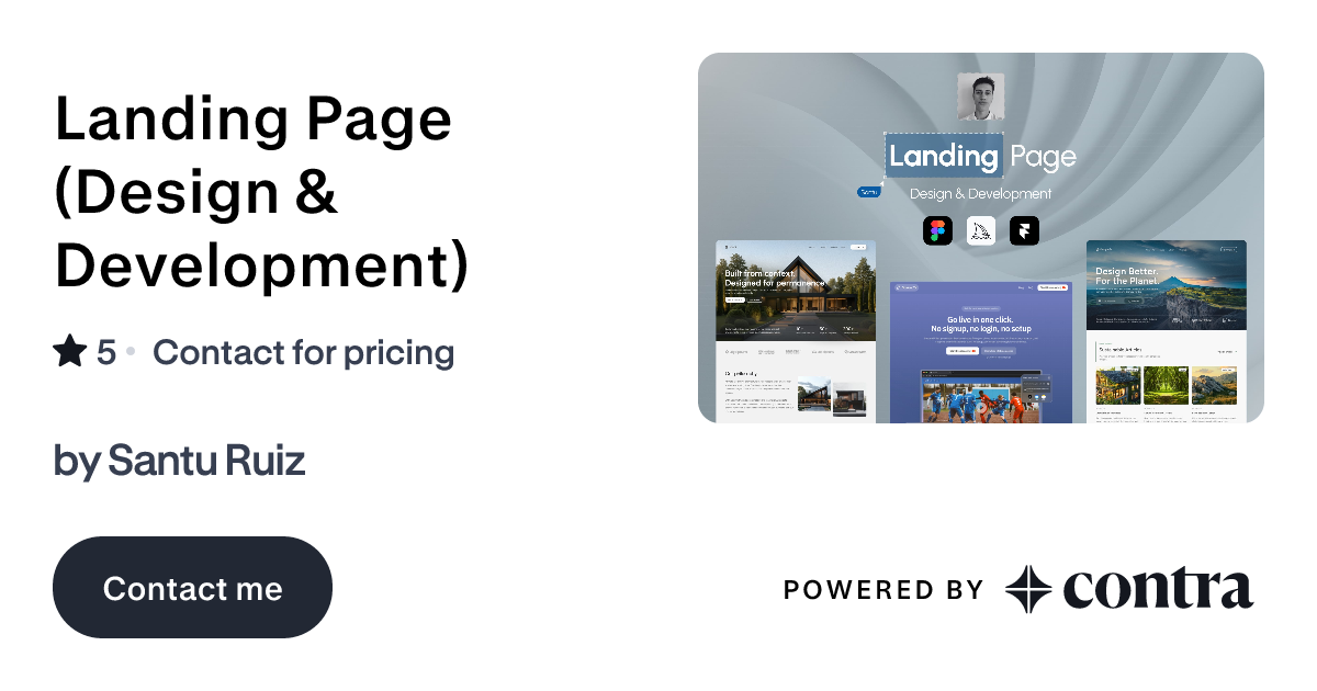 Custom Landing Page (Design & Development) by Santiago Ruiz