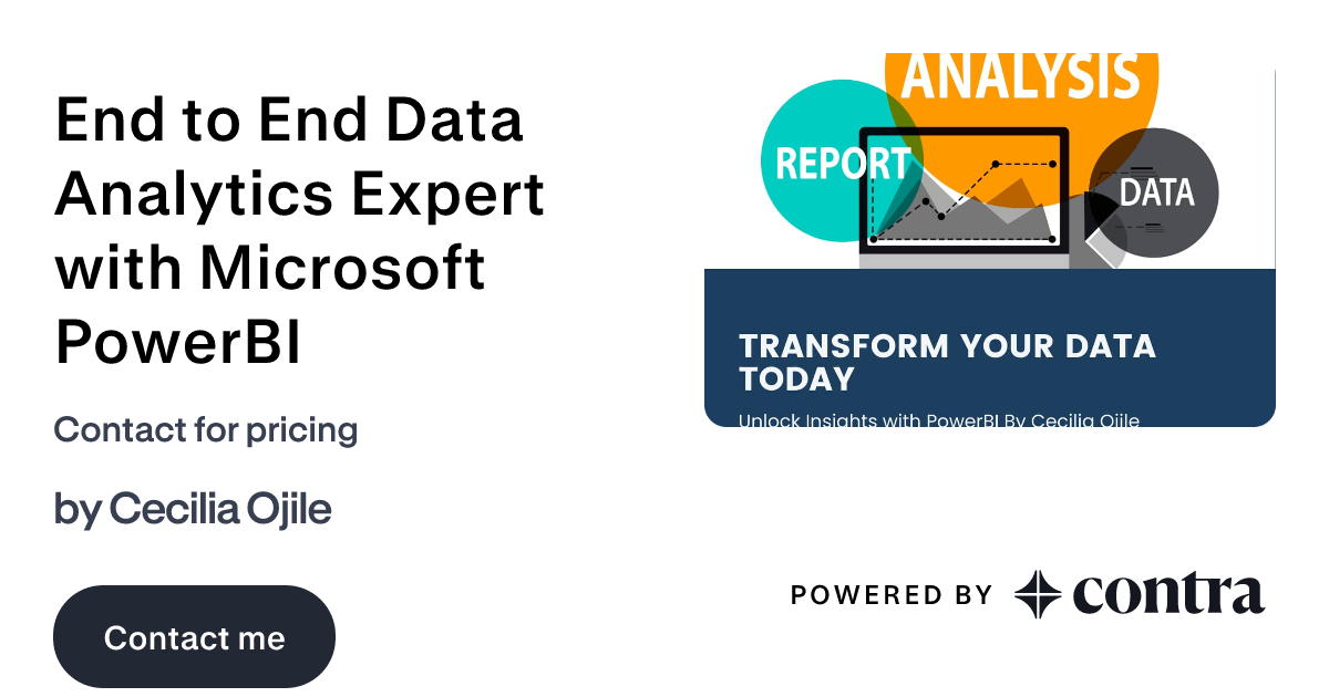 End to End Data Analytics Expert with Microsoft PowerBI by Cecilia Ojile