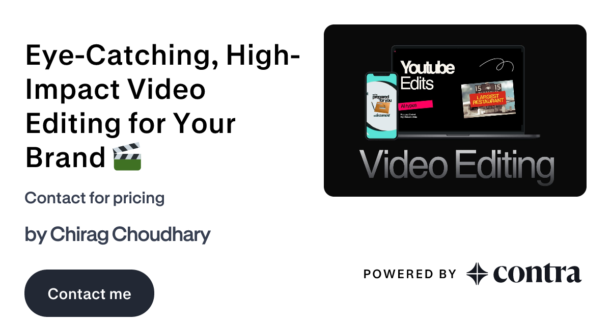 Eye-Catching, High-Impact Video Editing for Your Brand 🎬 by Chirag ...