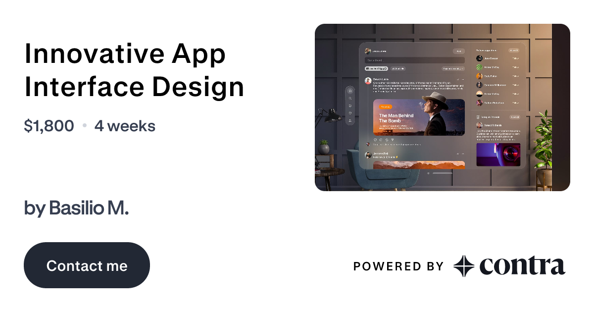 Innovative App Interface Design by Basilio M.