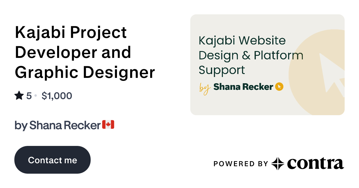 Kajabi Project Developer and Graphic Designer by Shana Recker 🇨🇦