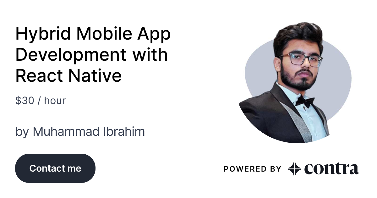 Hybrid Mobile App Development With React Native By Muhammad Ibrahim