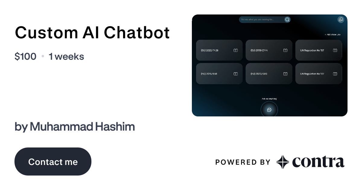 Custom AI Chatbot by Muhammad Hashim
