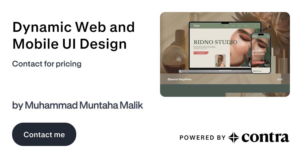 Dynamic Web and Mobile UI Design by Muhammad Muntaha Malik