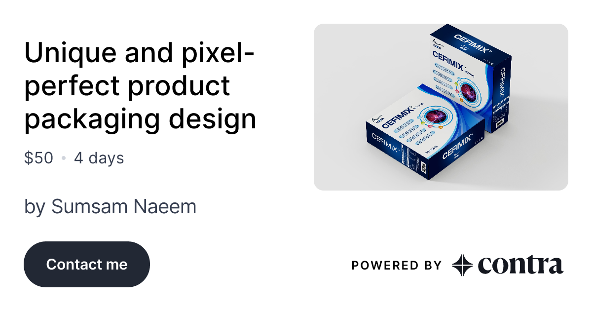 Unique and pixel-perfect product packaging design by Sumsam Naeem Unique and pixel-perfect product packaging design by Sumsam Naeem
