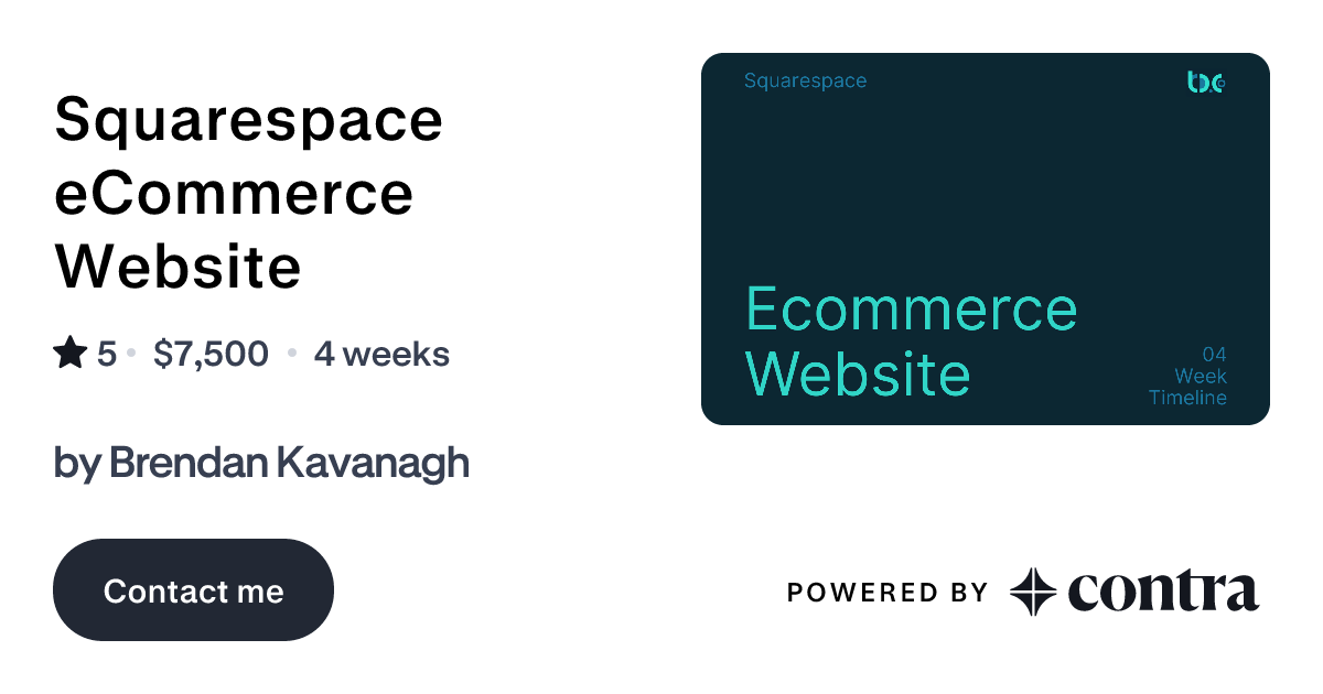 Squarespace eCommerce Website Design & Development by Brendan Kavanagh