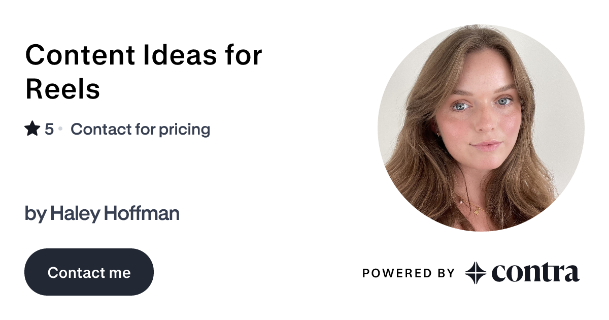 Content Ideas for Reels by Haley Hoffman