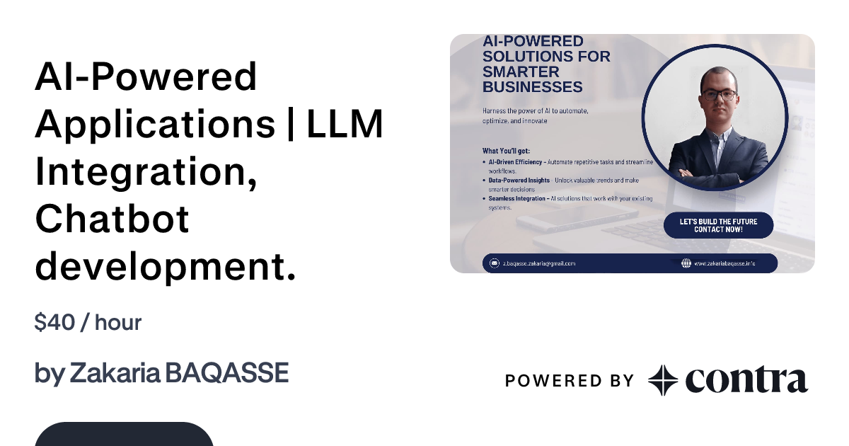 AI-Powered Applications | LLM Integration, Chatbot development. by ...