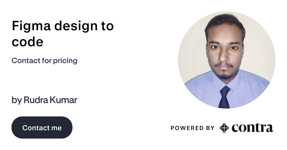 Figma design to code by Rudra Kumar