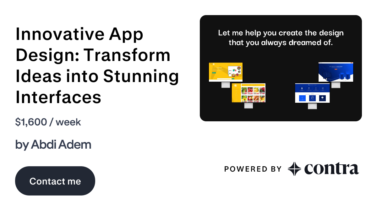 Innovative App Design: Transform Ideas into Stunning Interfaces by Abdi Adem