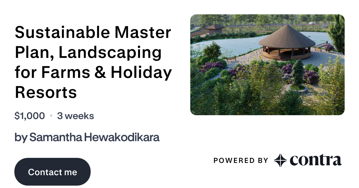 Sustainable Master Plan, Landscaping for Farms & Holiday Resorts by ...