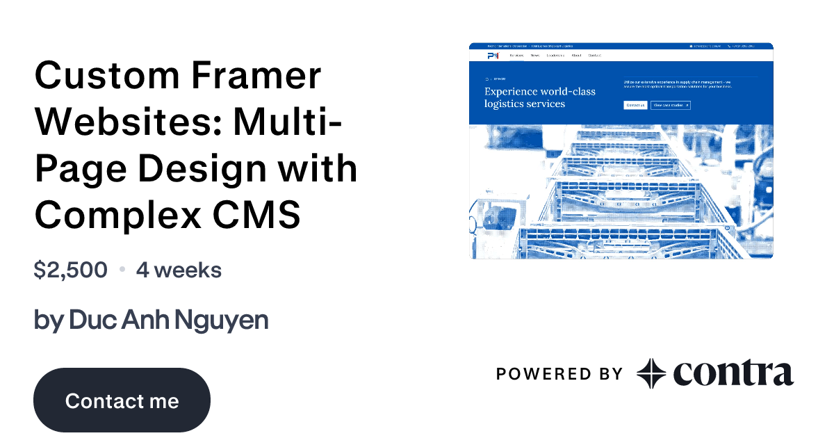 Custom Framer Websites: Multi-Page Design with Complex CMS by Duc Anh ...